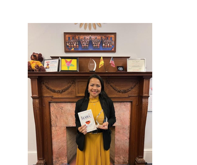 Tram Nguyen accepts Dale Orlando Award for work with domestic violence ...
